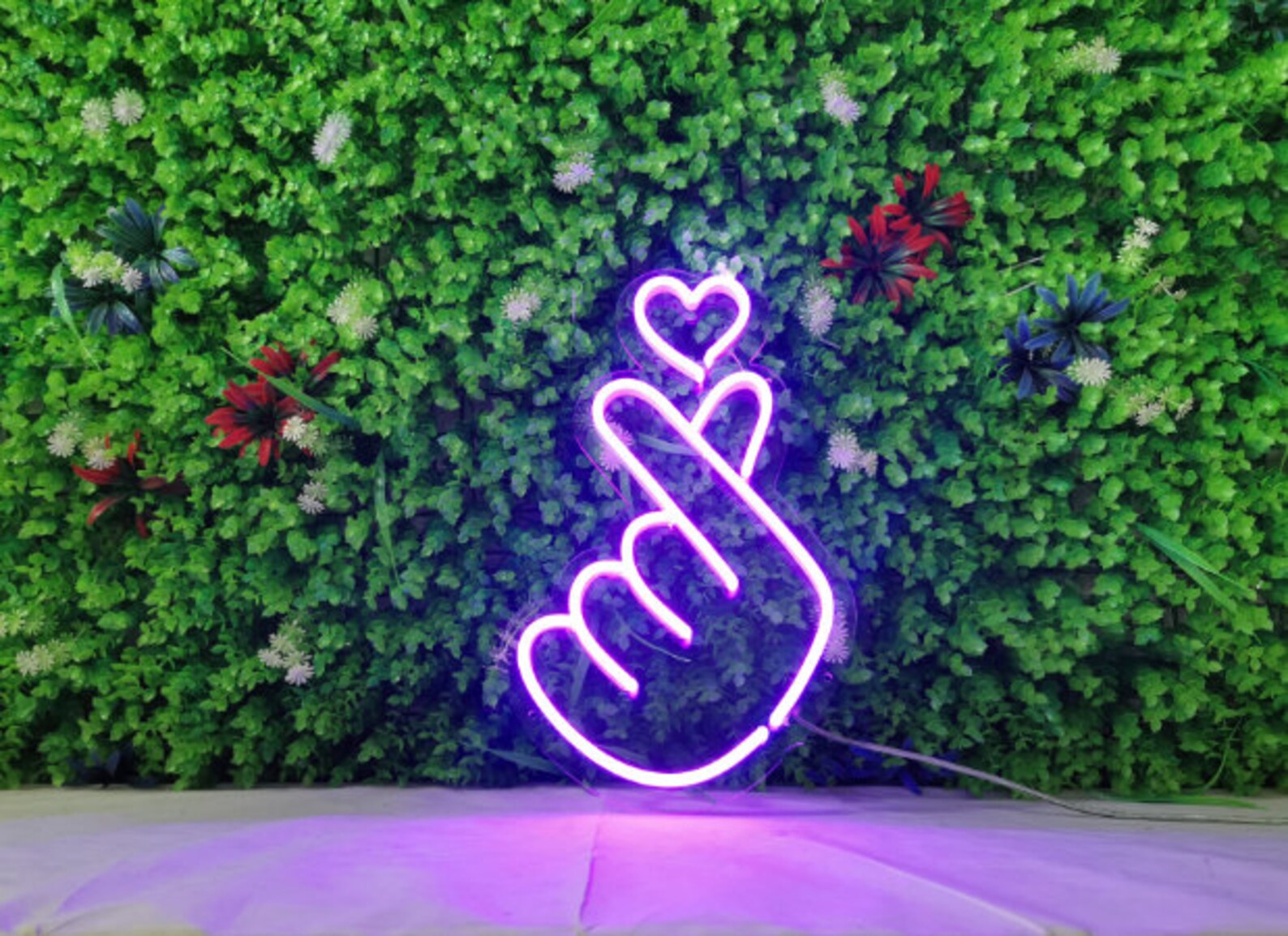 Mini Finger Heart Neon Sign Custom Neon Sign Led Neon Light - Etsy