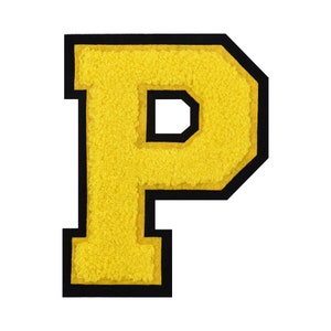 A-Z Chenille Letters Patch, Yellow Iron on Patches, 4.5 Inches Letter ...