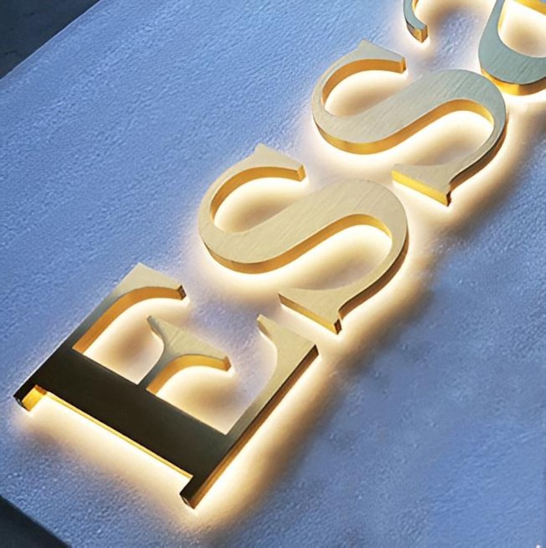 Custom Backlit Sign, Metal Logo Sign, 3D Logo Backlit Letters for ...