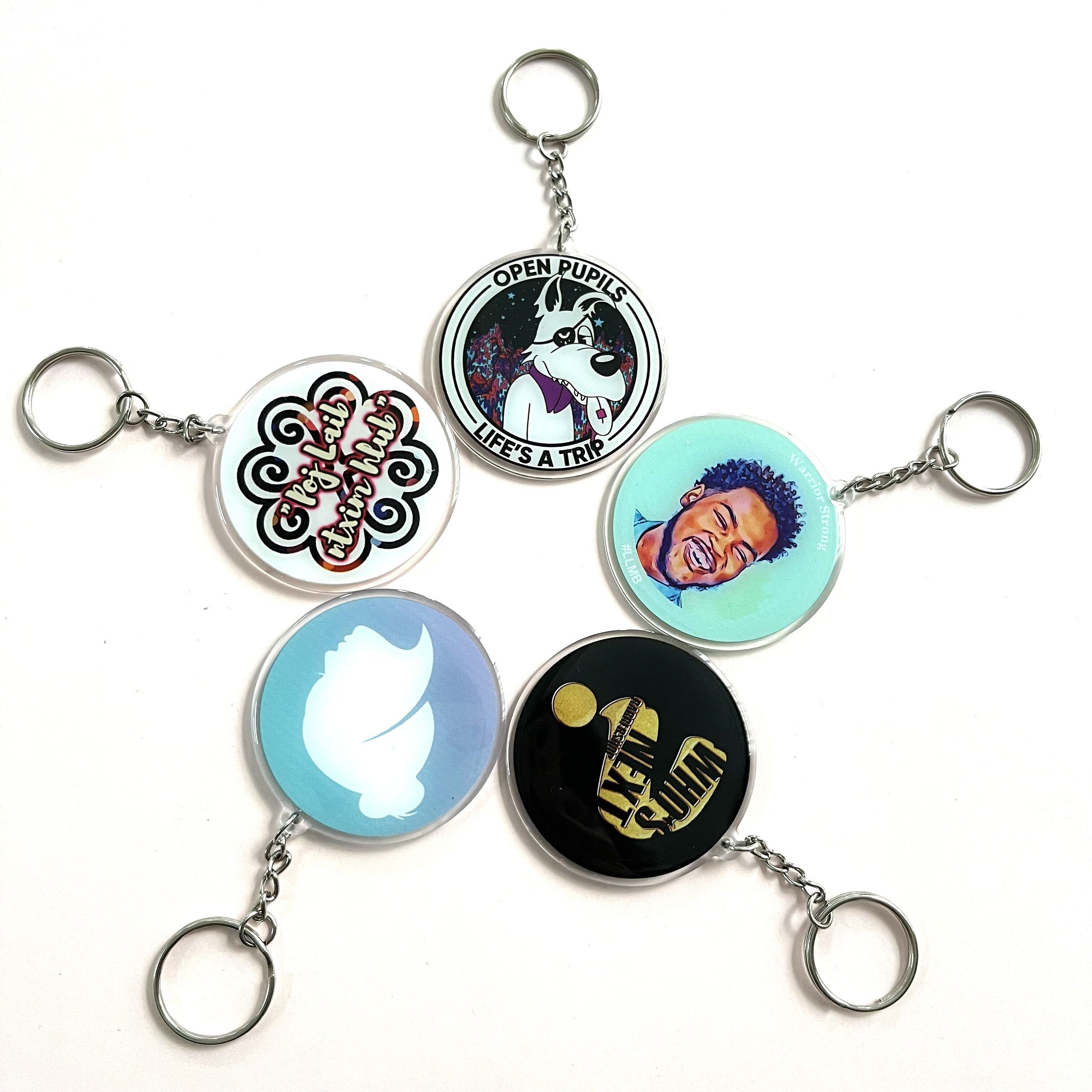 100 Pcs Custom Logo Keychain Personalized Full Color Picture - Etsy