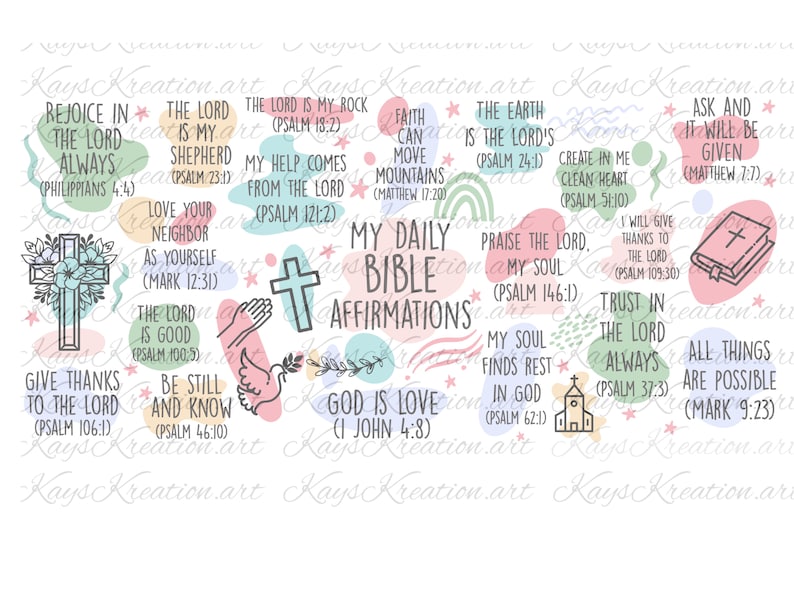 My Daily Bible Affirmations PNG - Etsy