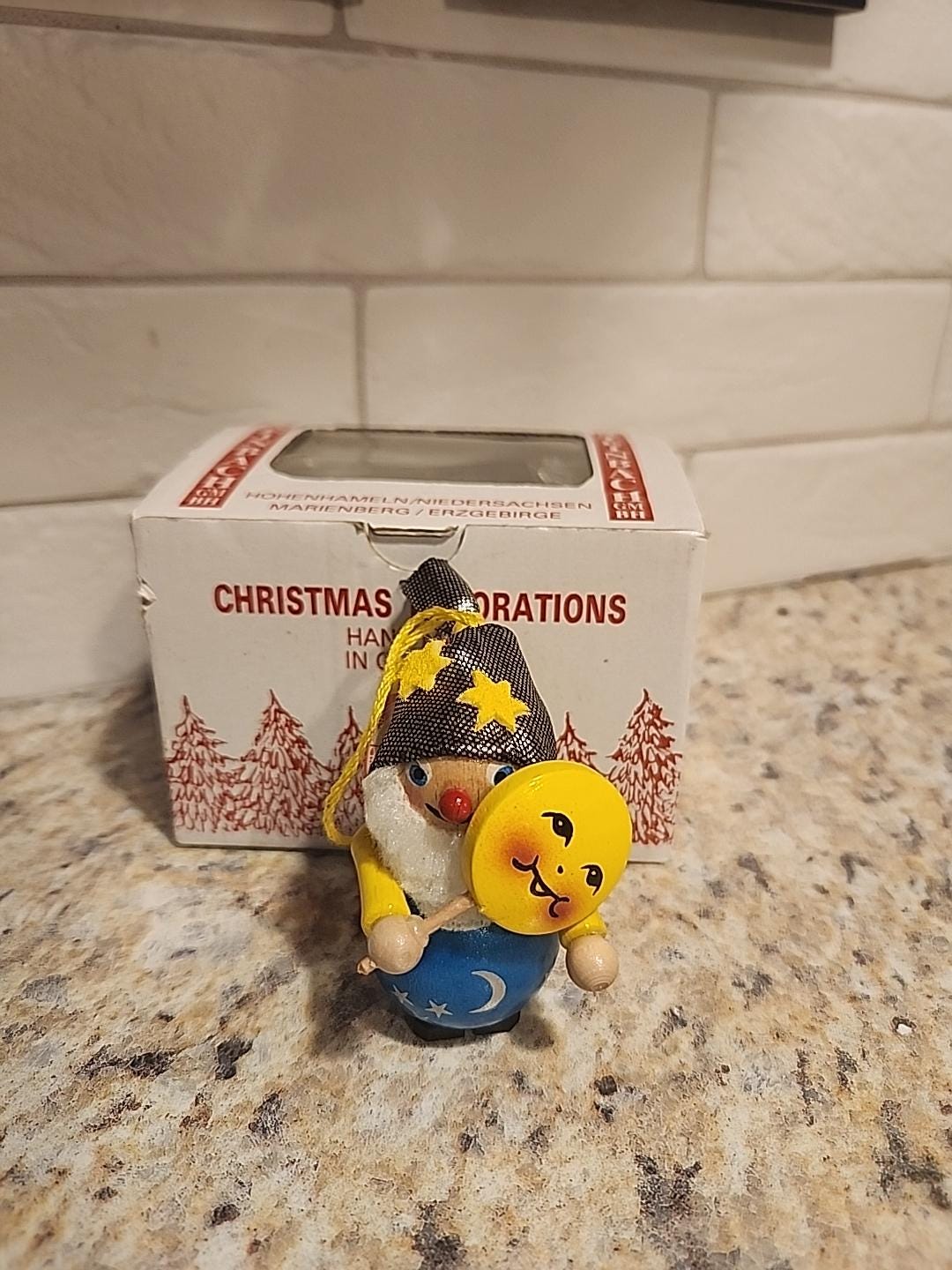 Steinbach German Handmade Wooden Wizard Sun and Moon Ornament With Box ...