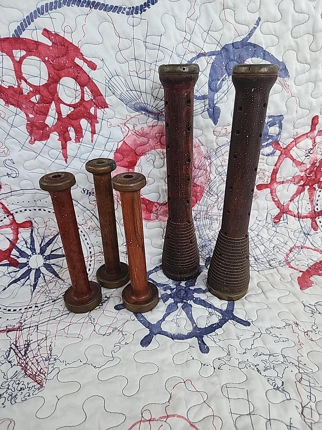 Vintage Industrial Wooden Spools - Etsy