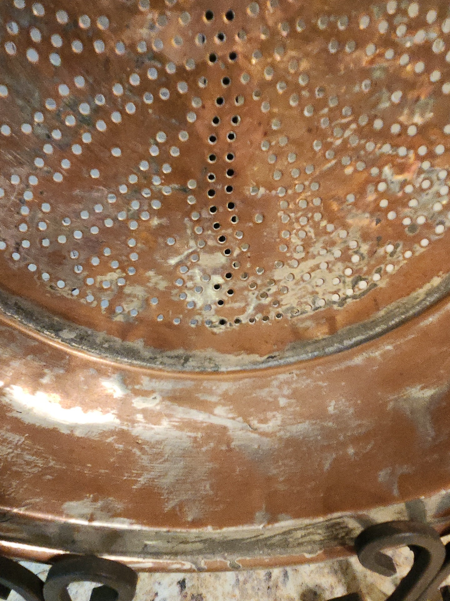 Large Vintage Copper and Tin Sieve - Etsy