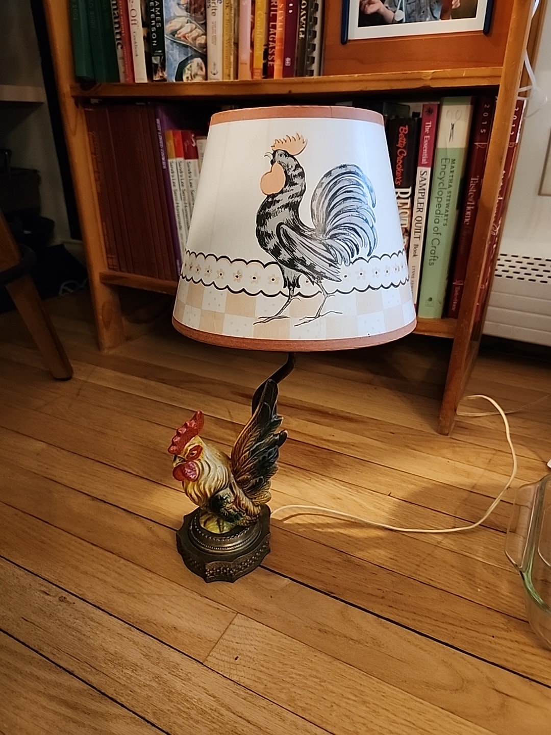 Vintage Rooster Lamp With Shade - Etsy