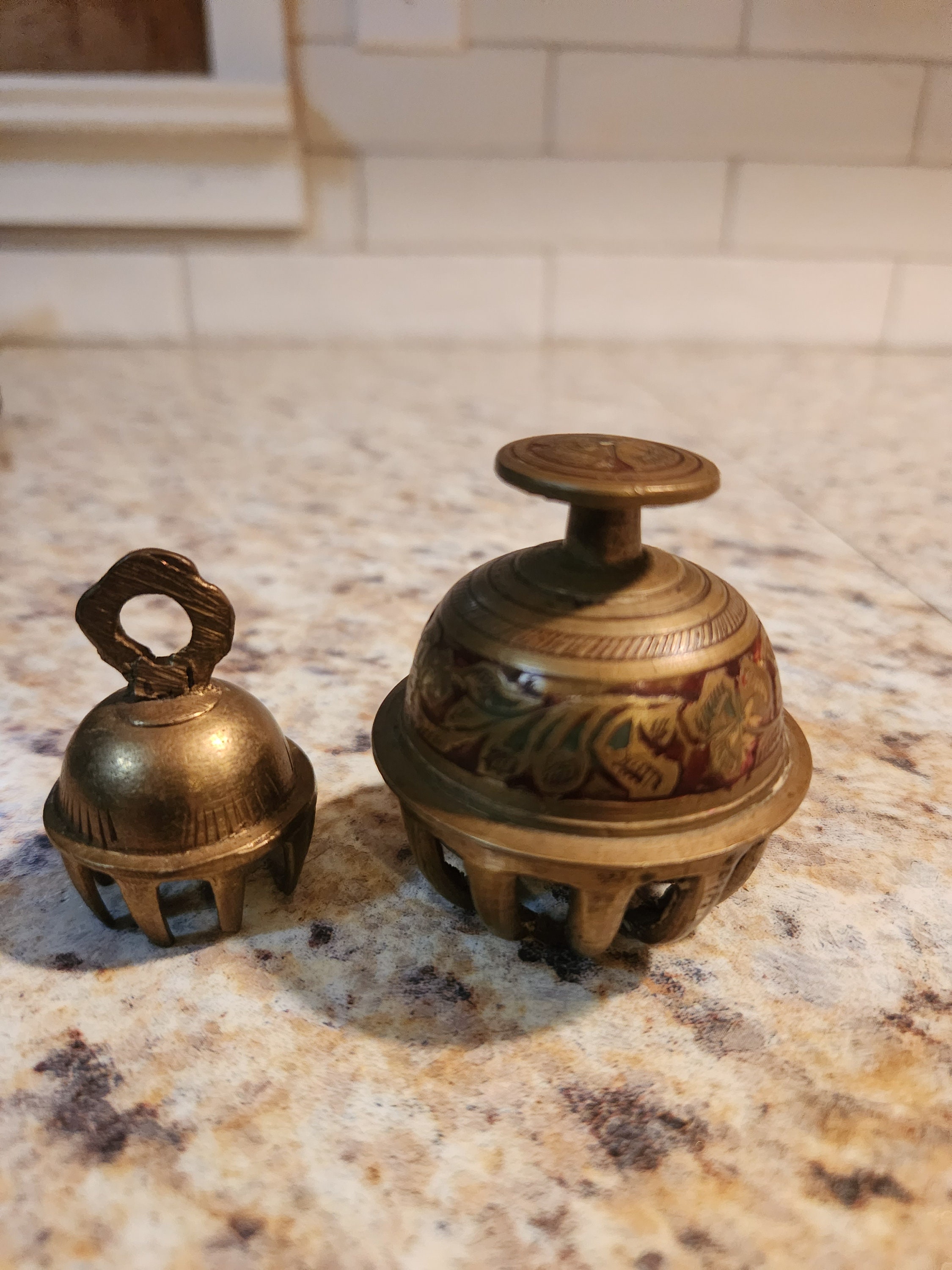 Vintage Brass Indian Elephant Claw Bells - Etsy