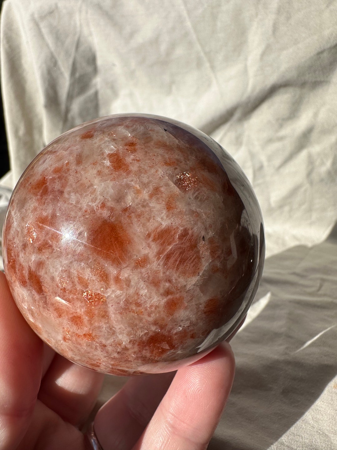 Sunstone Crystal Sphere - Etsy