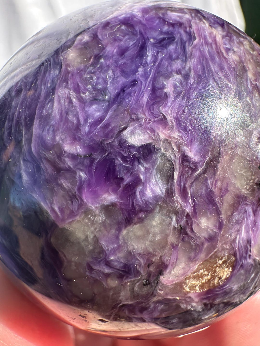 Divine Charoite Sphere - Etsy