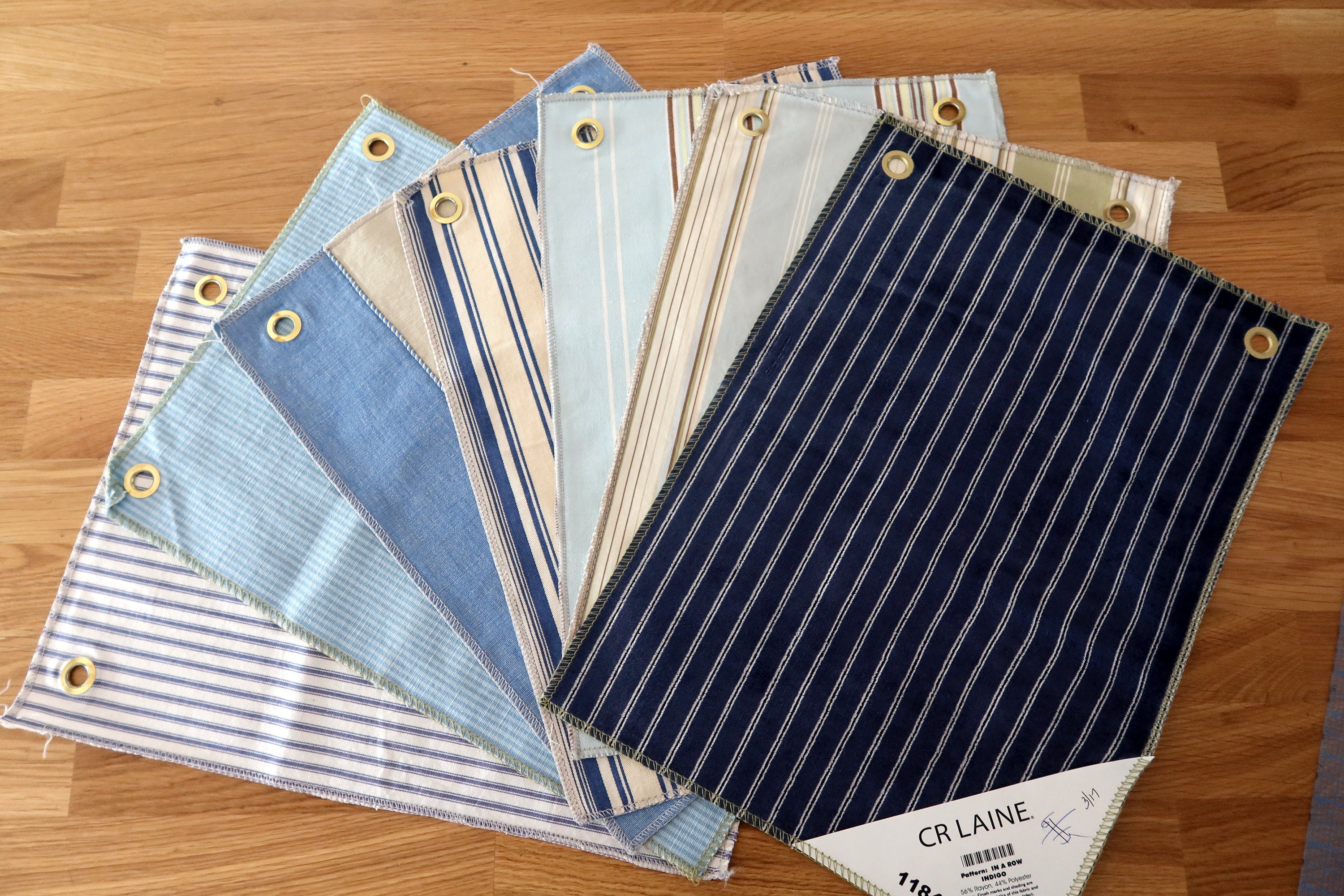 Large Blue Fabric Swatches Swatch Box - Etsy