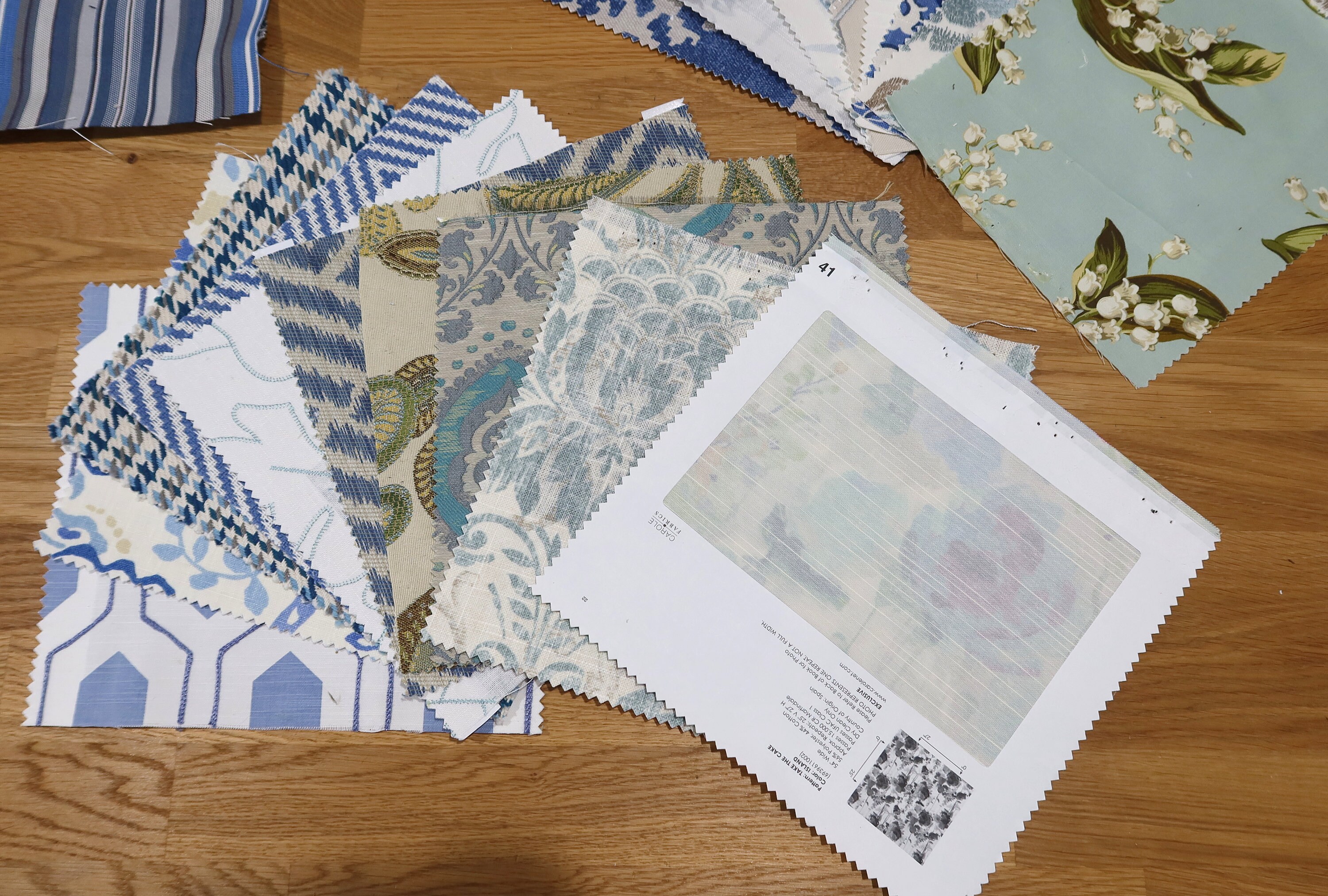 Shades of Blue Swatch Box, Swatch Box With Small, Medium and Large ...