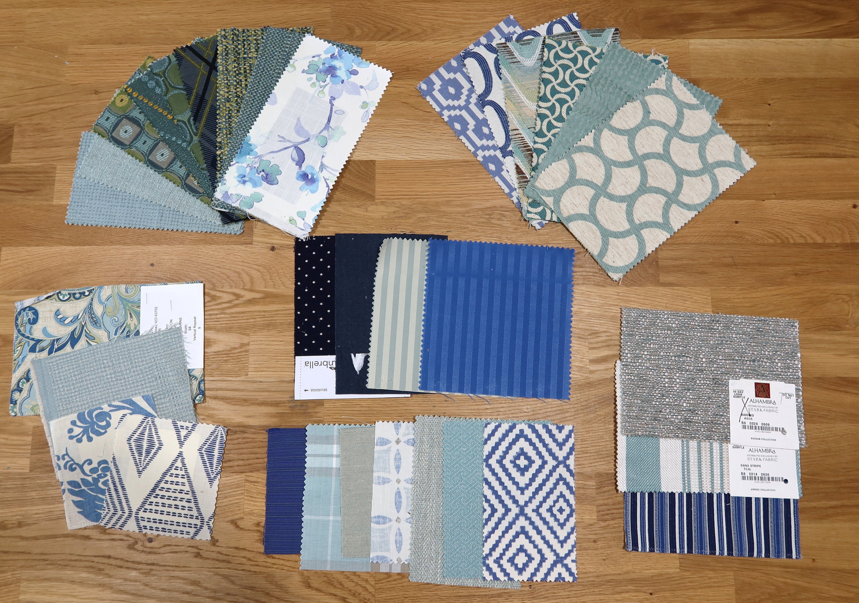 Shades of Blue Swatch Box, Swatch Box With Small, Medium and Large ...