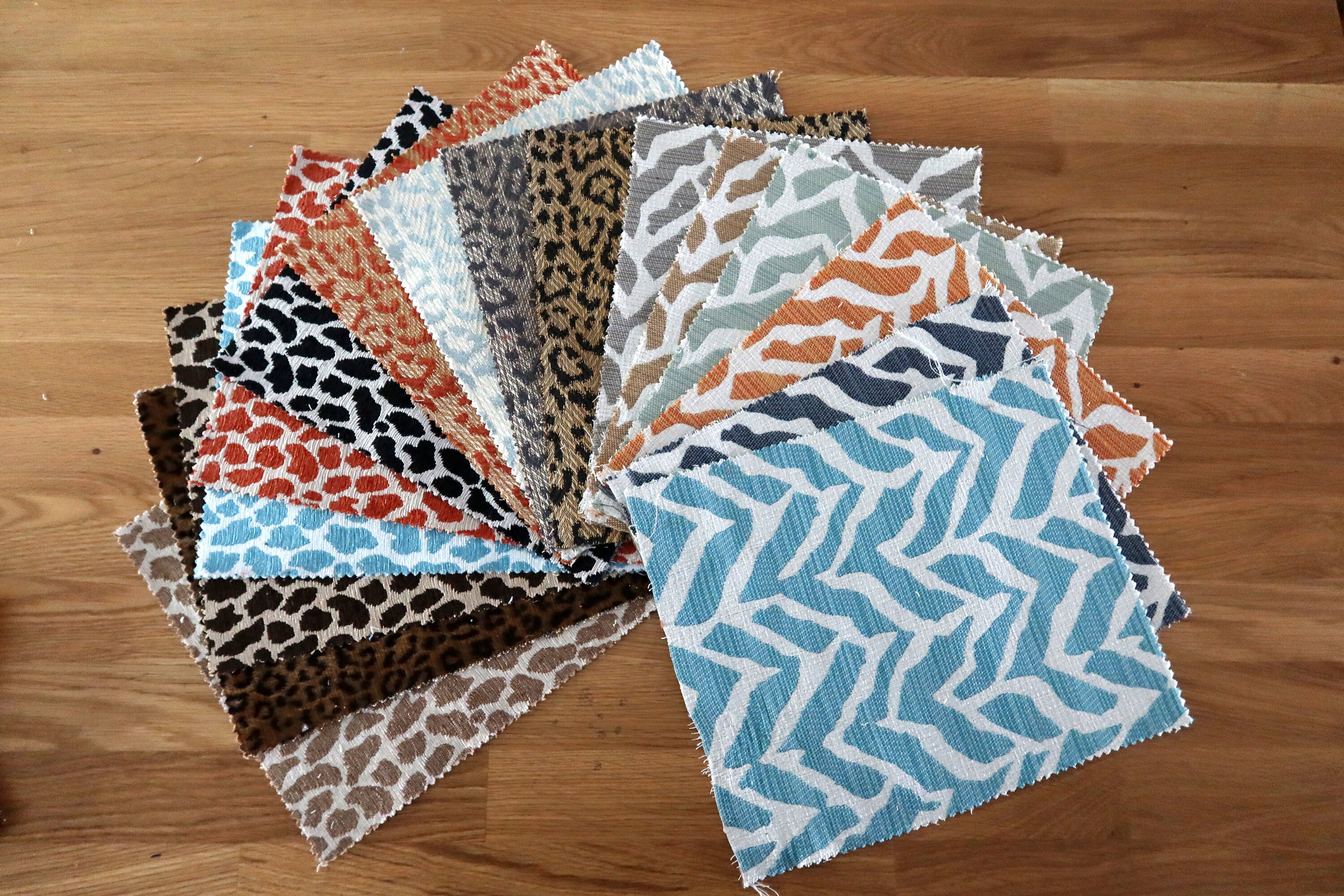 Animal Print Swatches, Small and Medium Printed Swatches, Upholstery ...