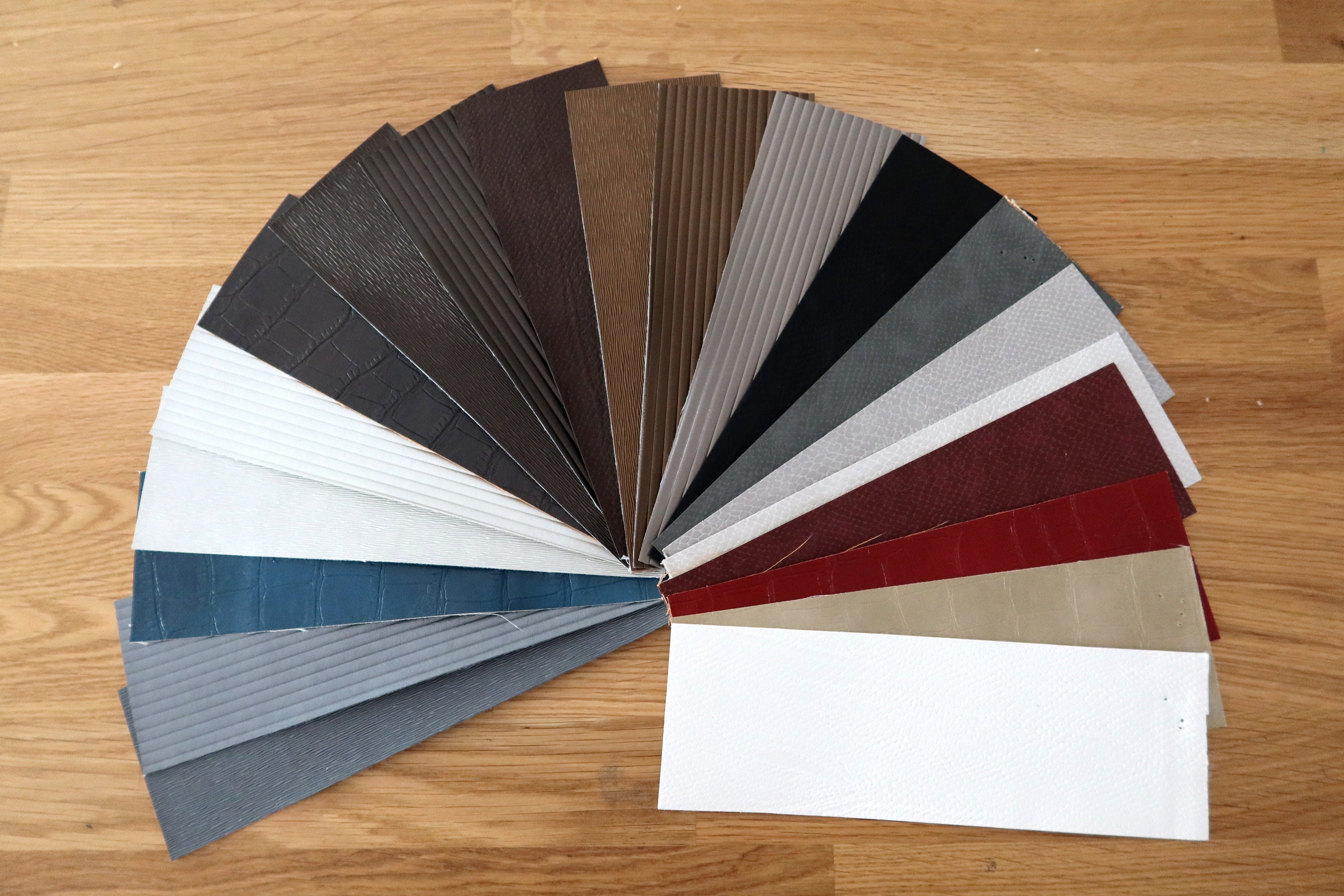 Vinyl and Leather Swatches. Small and Medium Fabric Swatches, Reclaimed ...