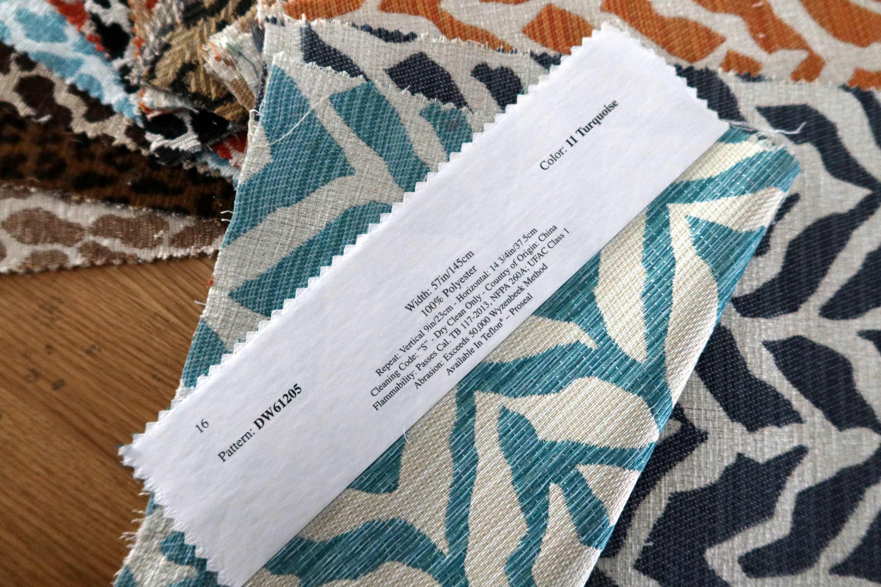 Animal Print Swatches, Small and Medium Printed Swatches, Upholstery ...