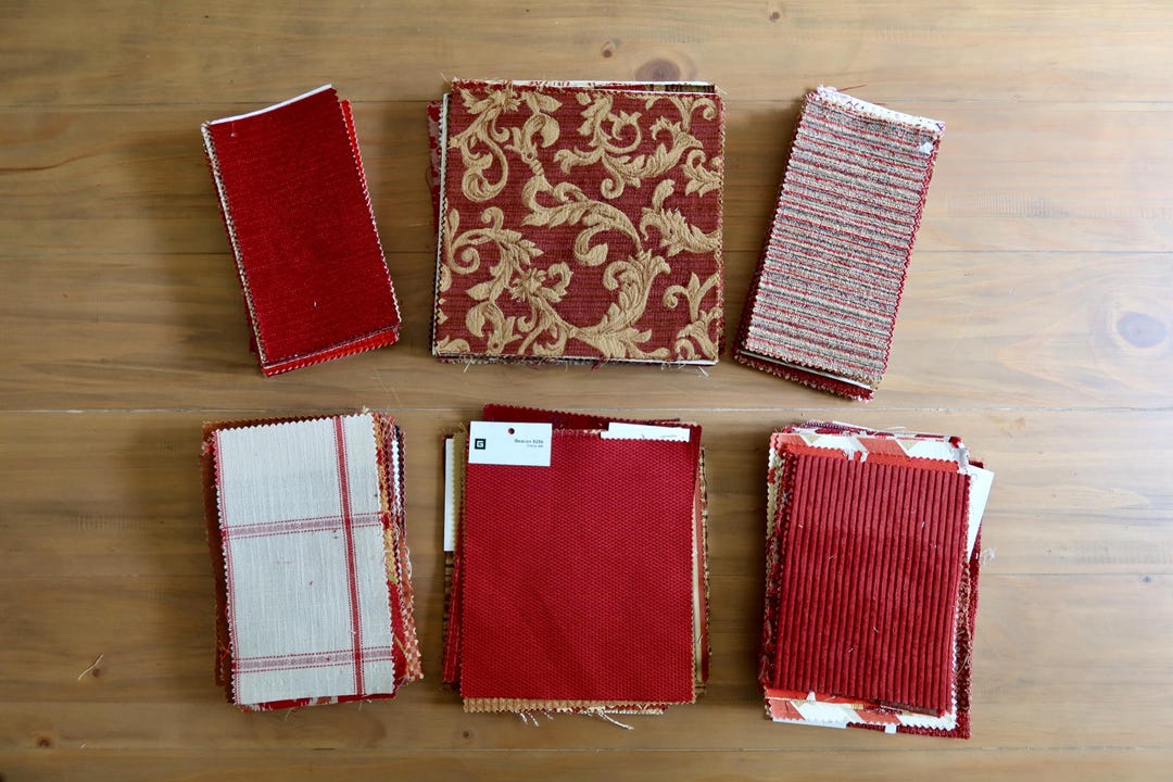 Shades of Red Swatch Box, Swatch Box With Small and Medium Sample ...