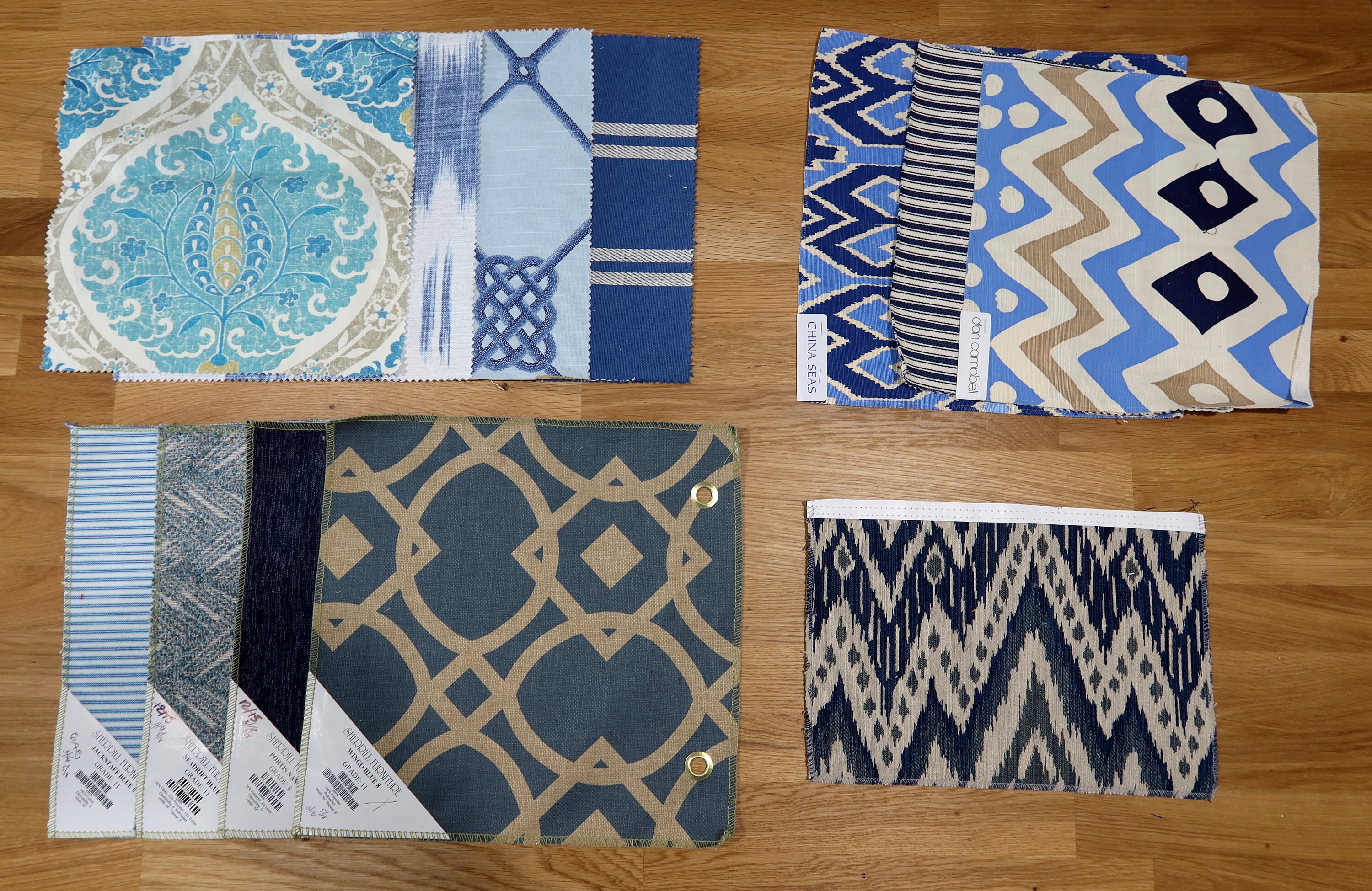 Shades of Blue Swatch Box, Swatch Box With Small, Medium and Large ...