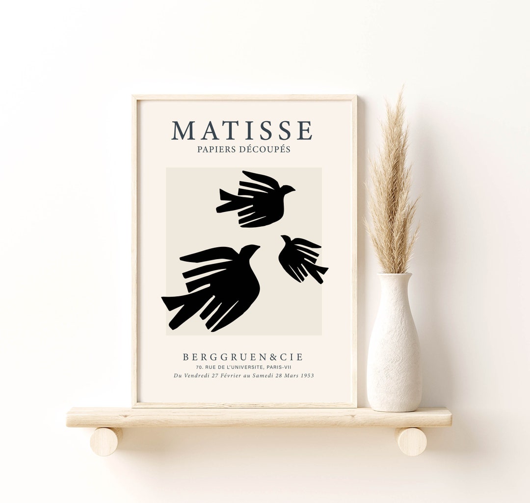 Matisse | Matisse Cut Outs 3 Birds Art Poster, Matisse Print, Matisse ...