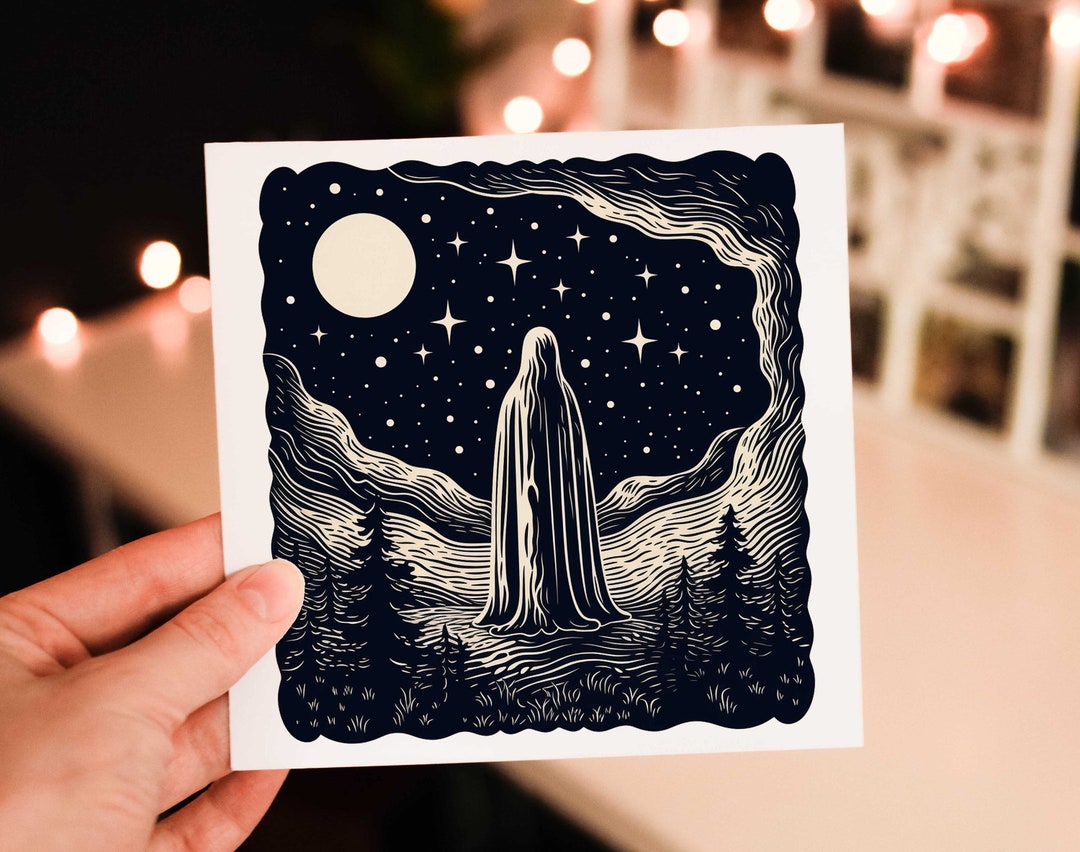 Spooky Ghost Halloween Birthday Greetings Card, Spooky Season Halloween ...