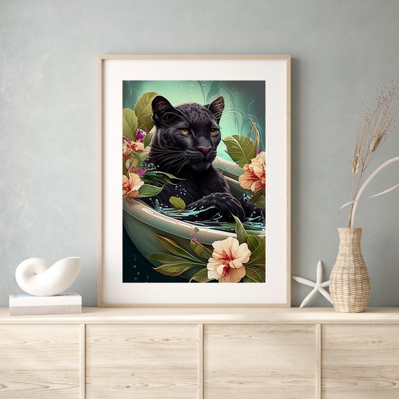 Black Puma Painting