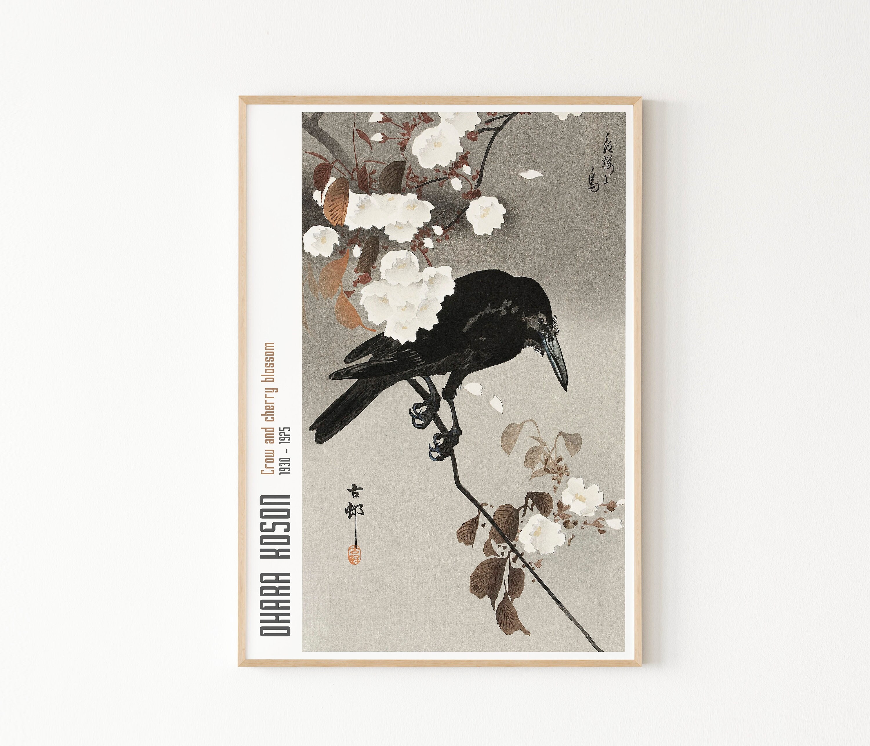 Die Krähe | Japanischer Kunstdruck | Ohara Koson Beste Kunstwerke ...