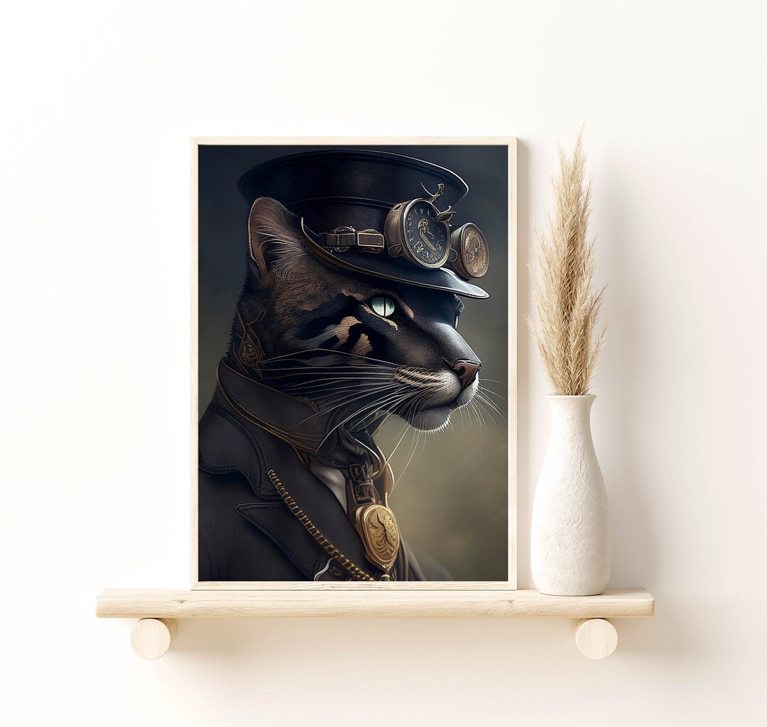 Fantasy Peaky Blinders Poster, Steampunk Cats as Peaky Blinders ...