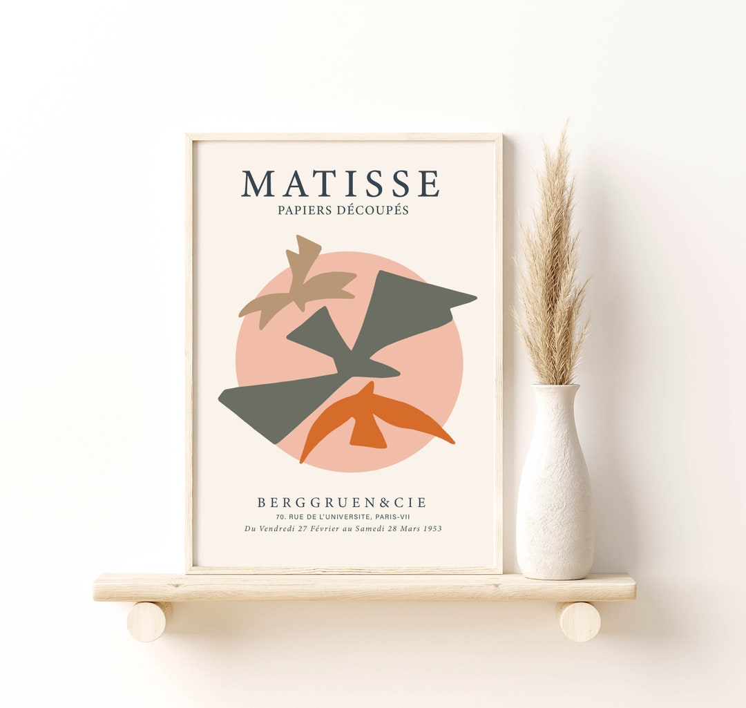 Matisse | Matisse Birds Cut Outs Art Poster, Matisse Print, Matisse ...