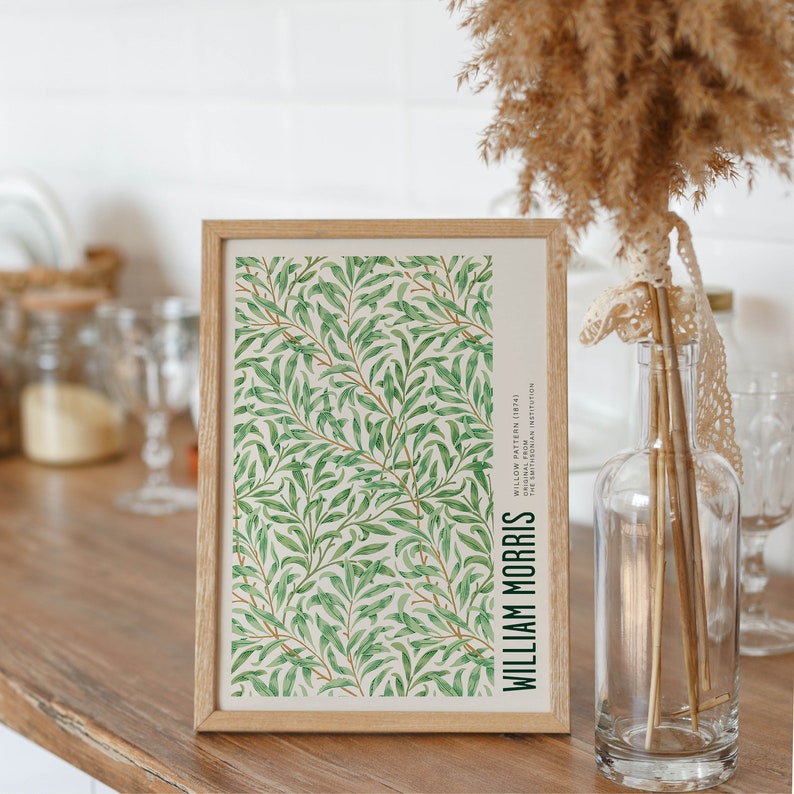 William Morris Art Green Leaves Pattern William Morris - Etsy