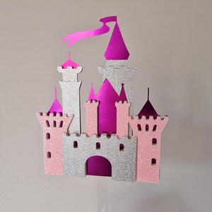 Magical Castle Layered Cake Topper, Glitter Birthday Cake Decor ...