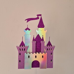 Magical Castle Layered Cake Topper, Glitter Birthday Cake Decor ...