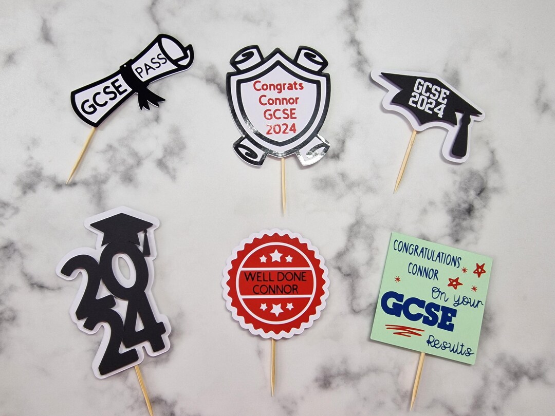 Personalised Graduation Cake Toppers, Congratulations Cupcake Toppers ...