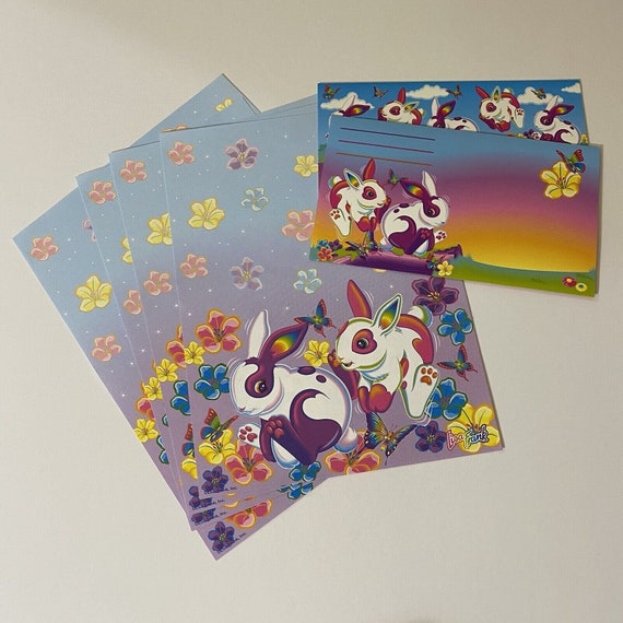 Vintage Lisa Frank Bunny Fun Stationery Paper & Postalette Set - Etsy