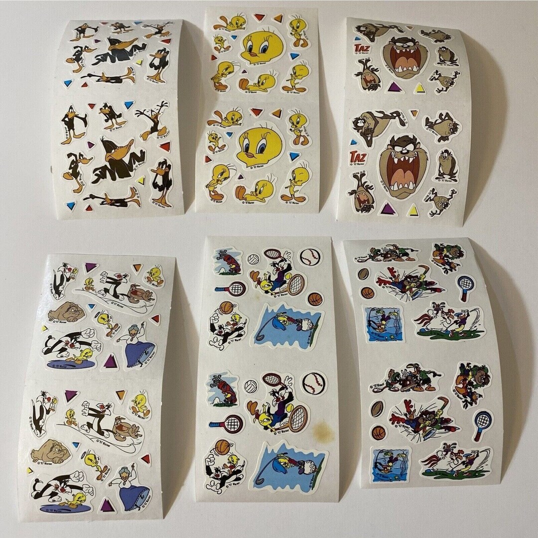 Vintage Mello Smello Looney Tunes Stickers Tweety Bird Sylvester Daffy ...