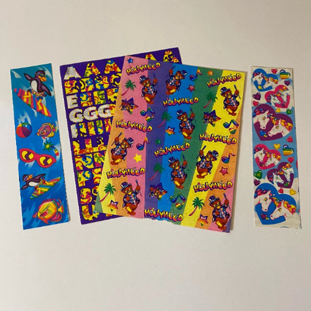 Vintage Lisa Frank Stickers Set Hollywood Bear Unicorns Penguin ...