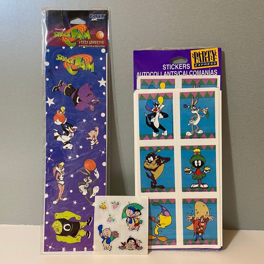 Vintage Looney Tunes & Space Jam Stickers Hallmark Sandylion - Etsy