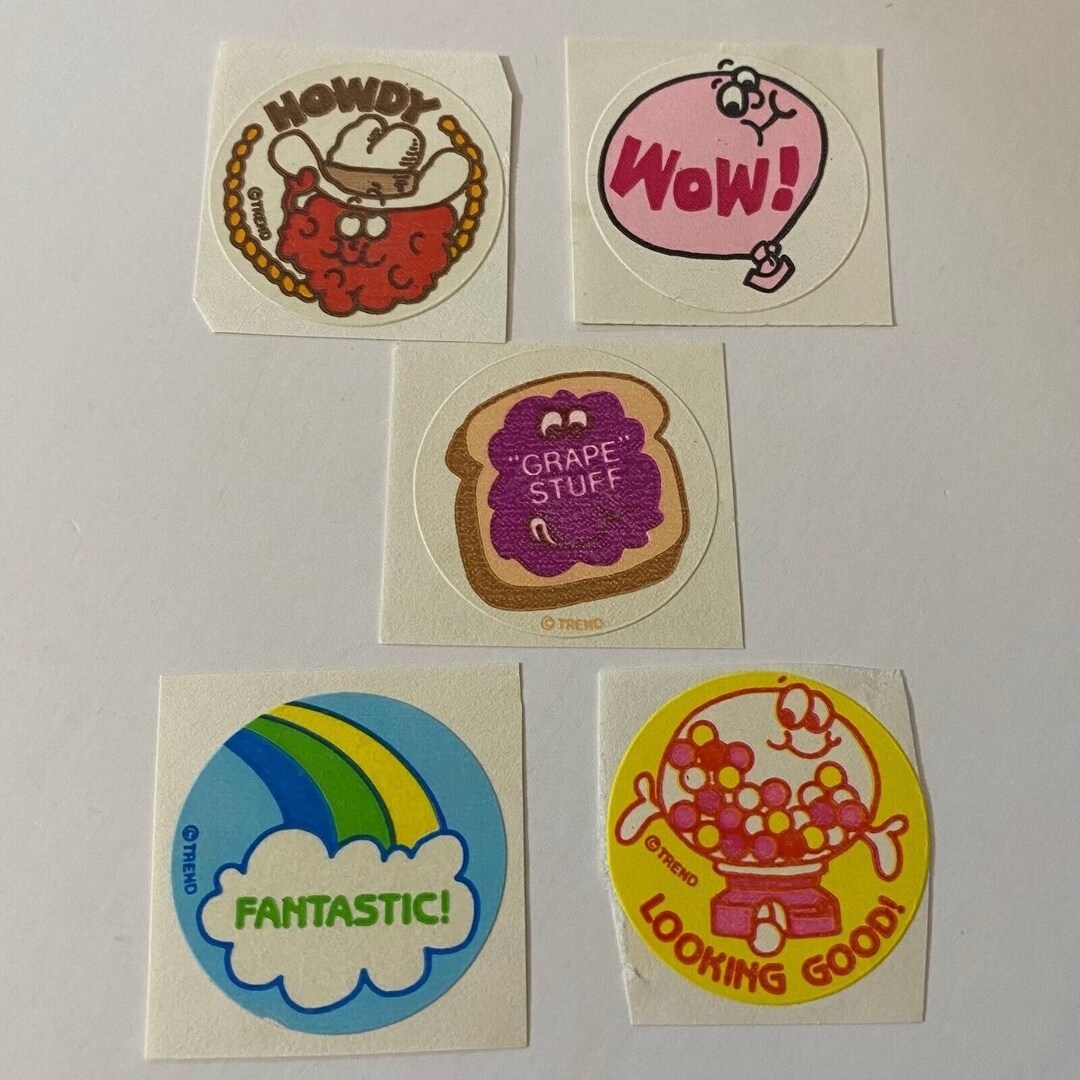 Vintage Trend Scratch N Sniff Stickers Raspberry Grape Bubble Gum ...