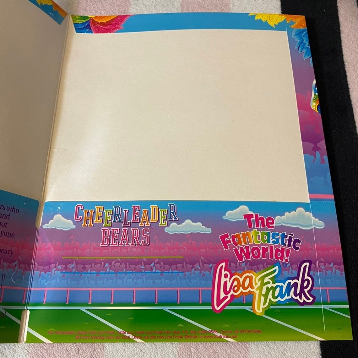Vintage Lisa Frank Folder Cheerleader Bears Pocket Portfolio | Etsy