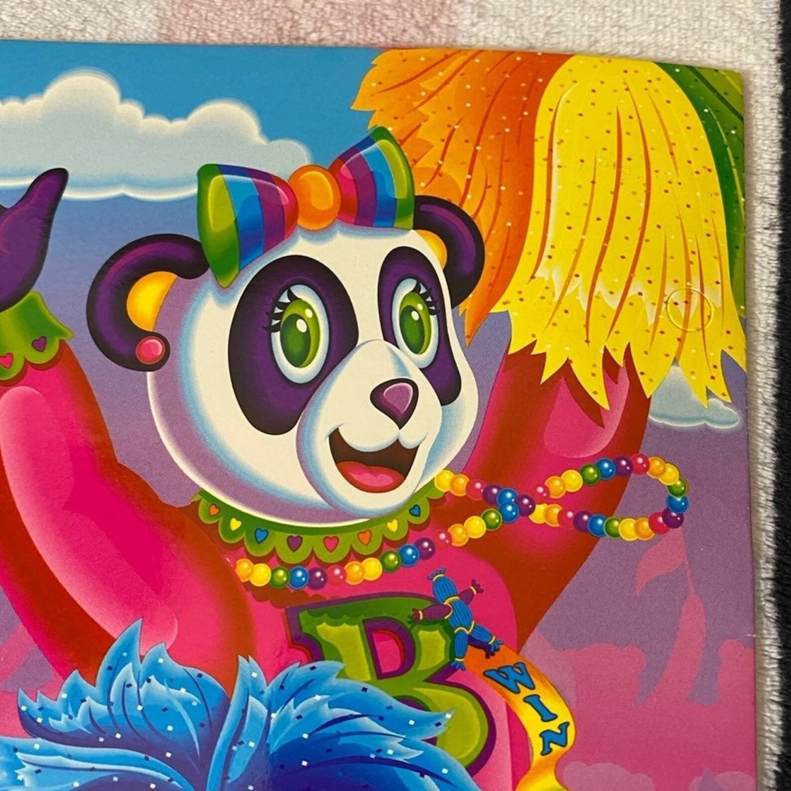 Vintage Lisa Frank Folder Cheerleader Bears Pocket Portfolio *unpunched ...