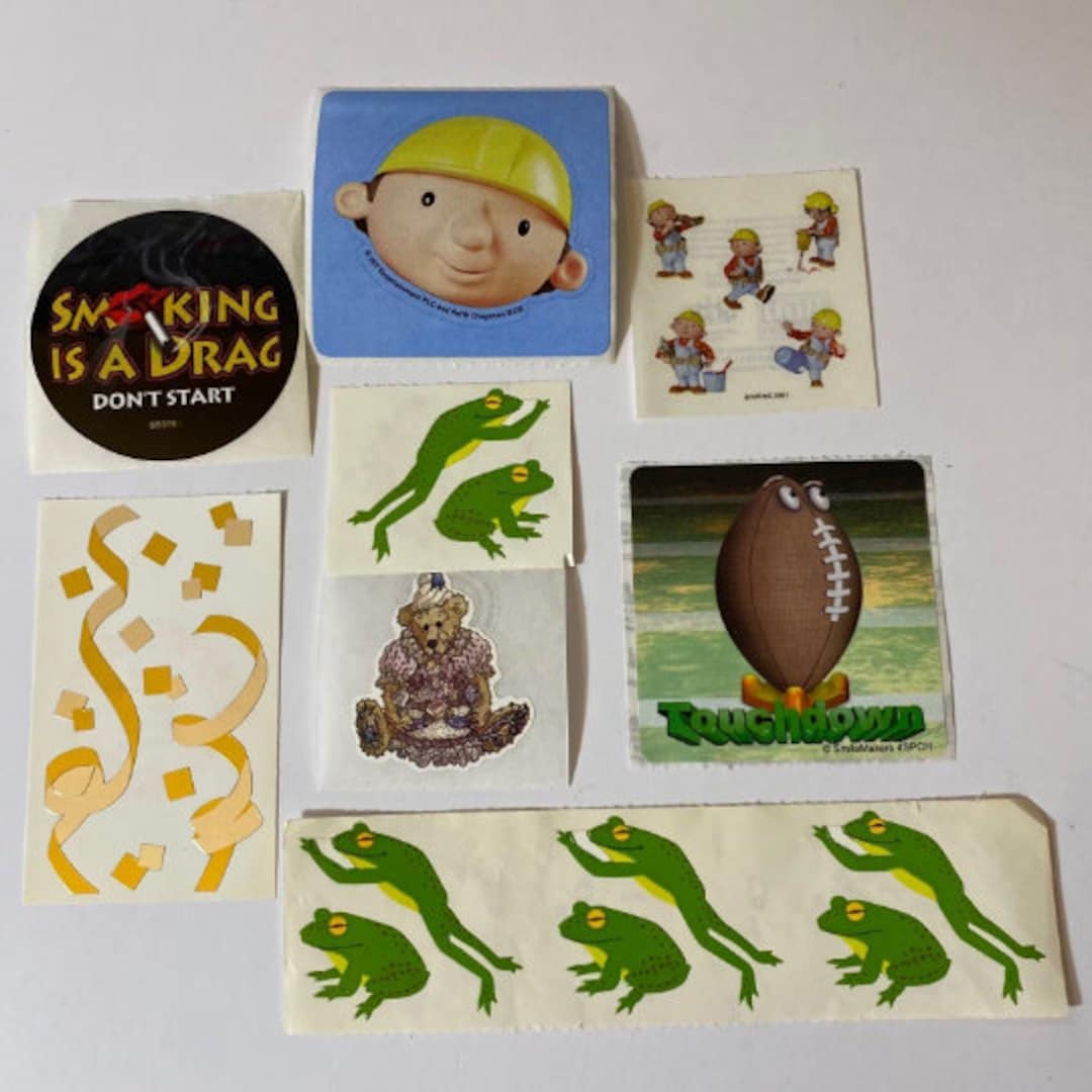 Vintage Bob the Builder Frogs Bear & More Stickers Set - Etsy