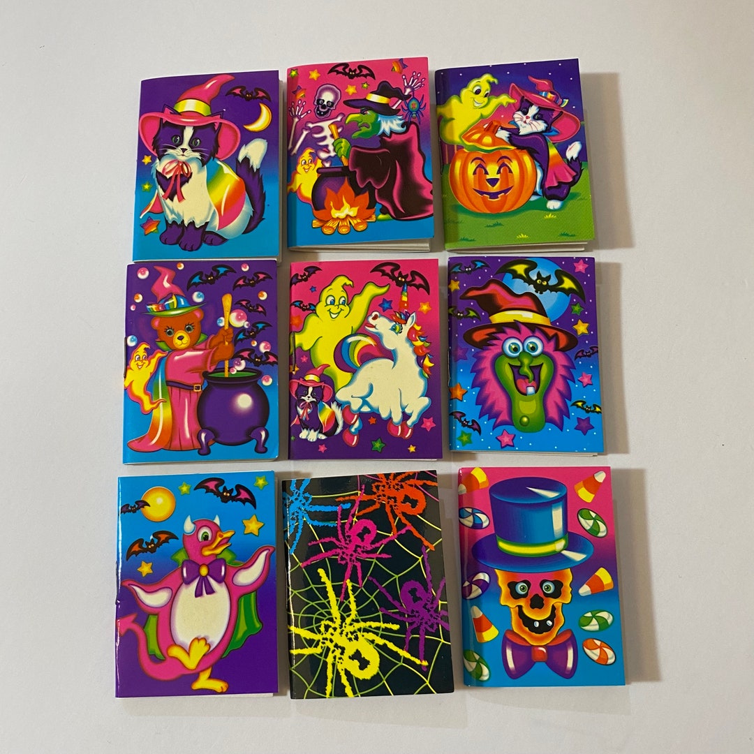 Vintage Lisa Frank Halloween Mini Notebooks Cute Party Favors - 2" X 1 ...