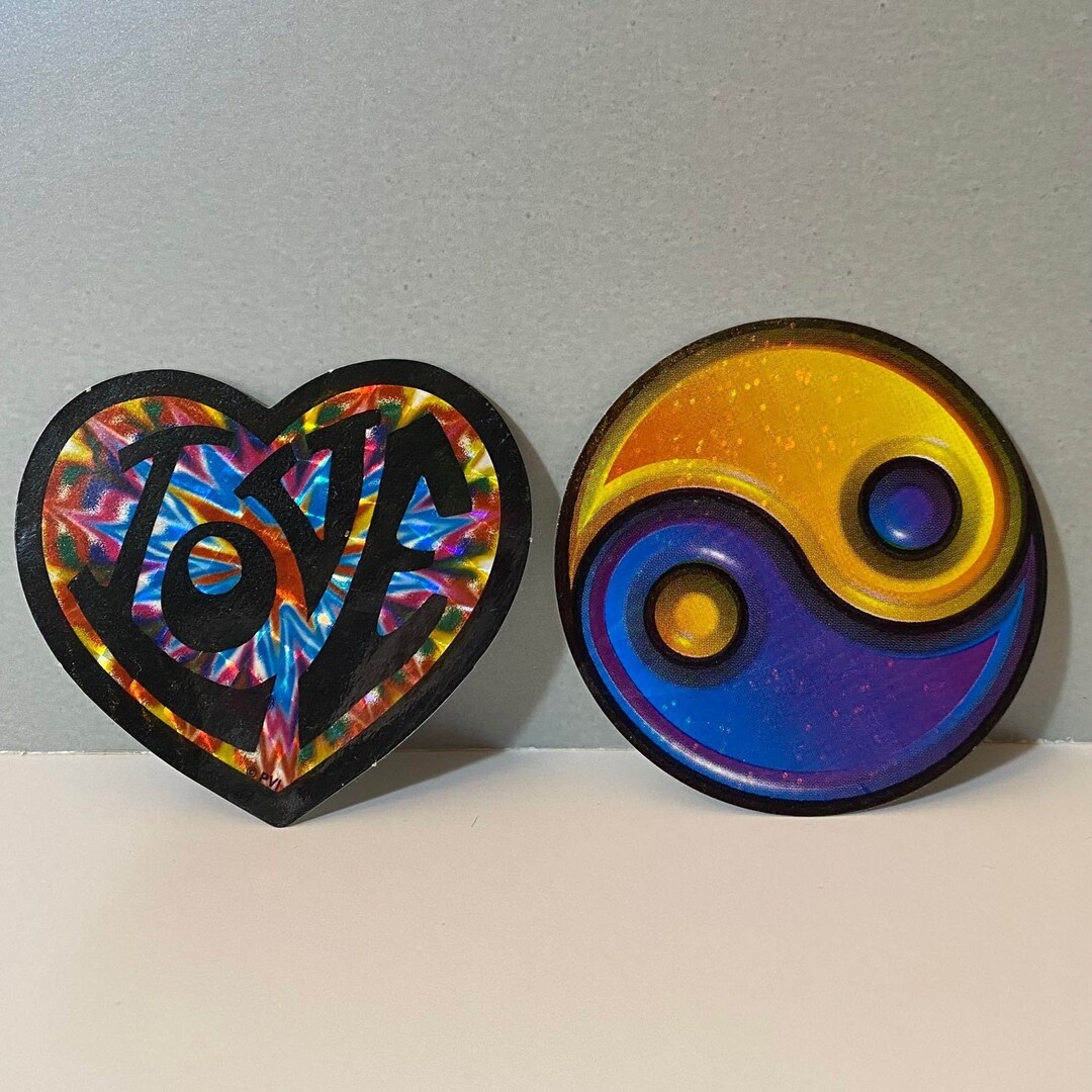 Vintage Love Heart Yin Yang Shiny Vending Machine Stickers - Etsy
