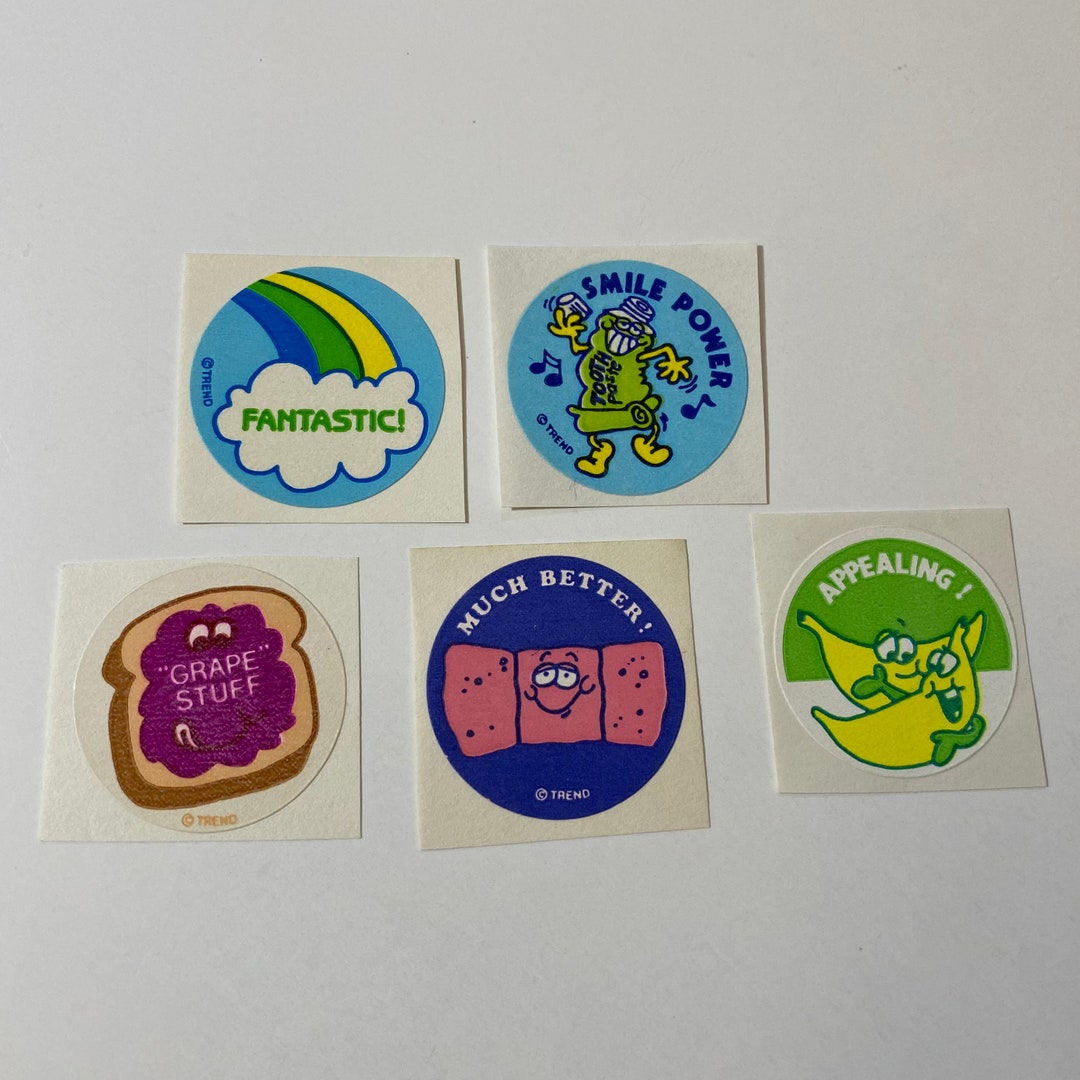 Vintage Trend Scratch N Sniff Stickers Fantastic Smile Power Grape Much ...