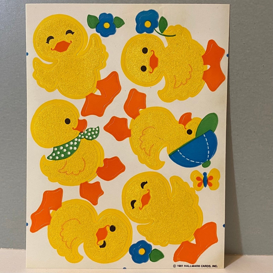 Vintage Hallmark 1981 Fuzzy Duck Stickers - Etsy