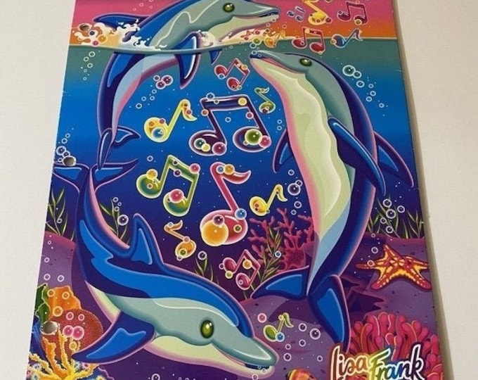 Vintage Lisa Frank Folder Singing Dolphins Pocket Portfolio - Etsy