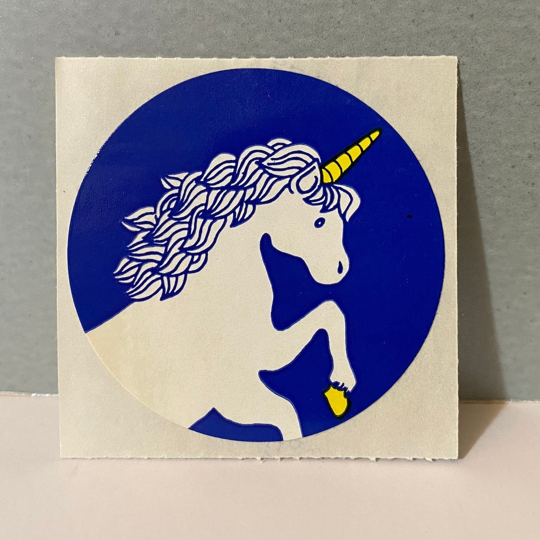 Vintage Lucy Goose Unicorn Sticker - Etsy
