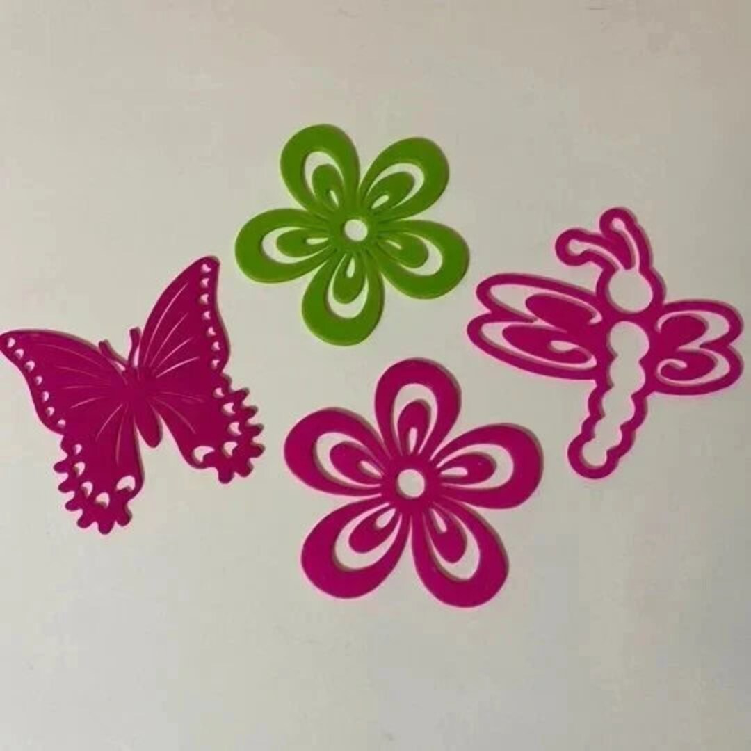 Vintage Lisa Frank Flowers Butterfly & Dragonfly Tracing Shapes - Etsy