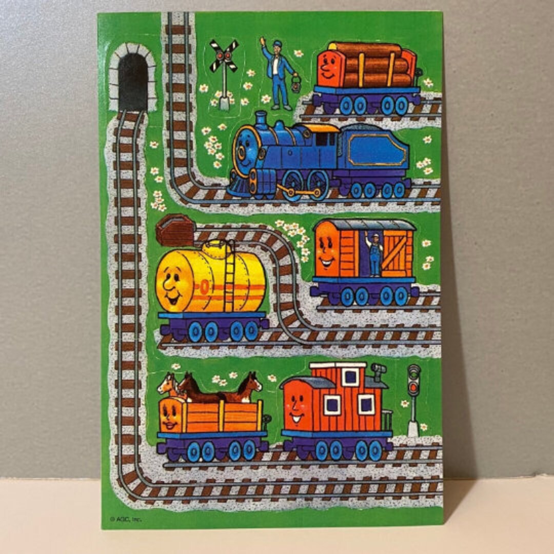 Vintage American Greetings Happy Train Stickers - Etsy