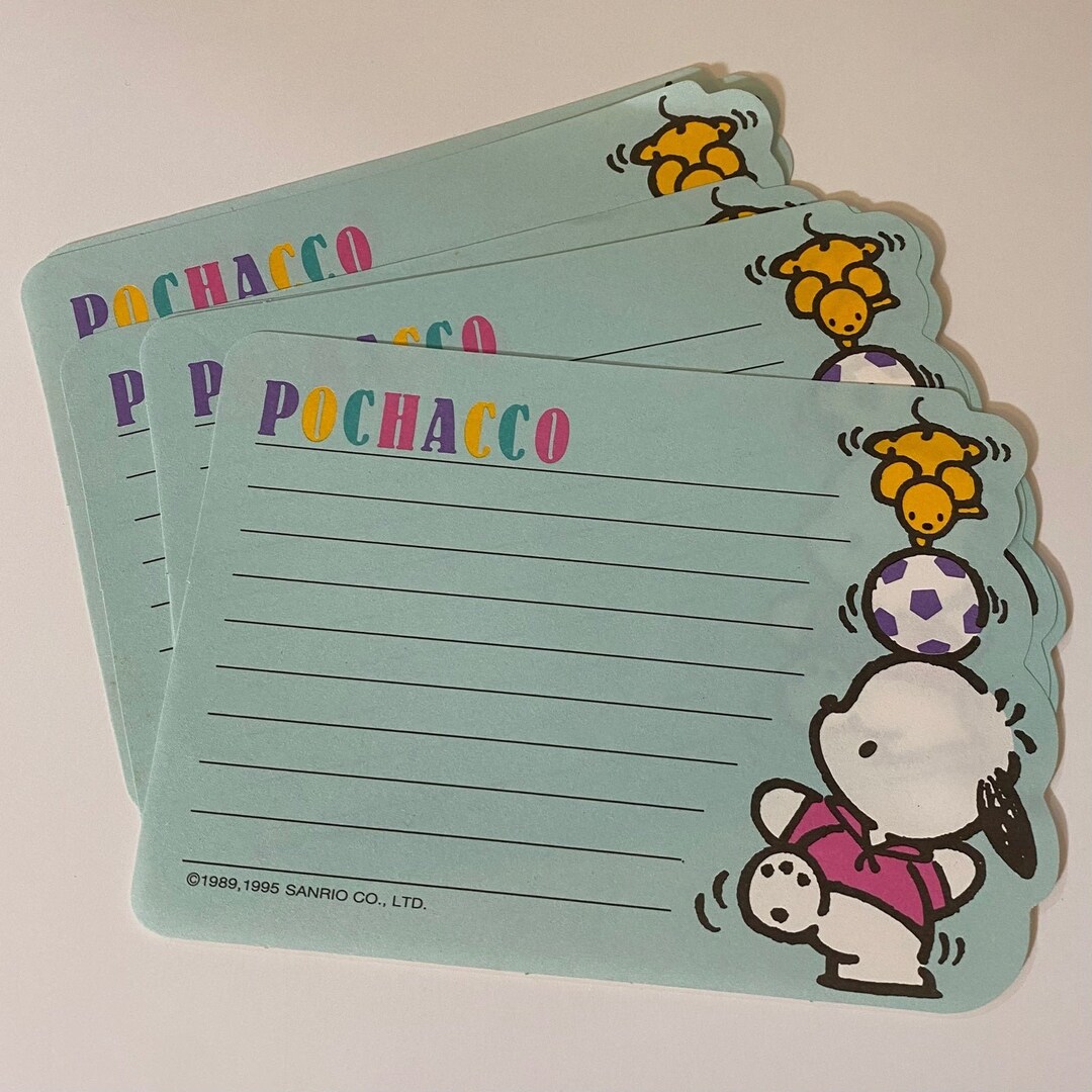 Vintage Sanrio 1989 1995 Pochacco Stationery Paper - 9 Sheets - Etsy