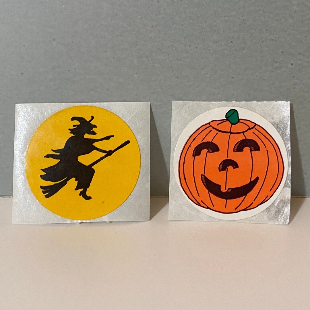 Vintage 1982 Cardesign Hot Spots Halloween Stickers Witch Pumpkin - Etsy