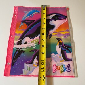 Vintage Lisa Frank Max Splash Whale Dolphin Penguins 5 Ring Pencil ...