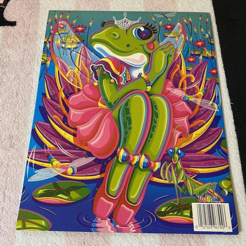 Vintage Lisa Frank Frog Princess Trends Folder | Etsy